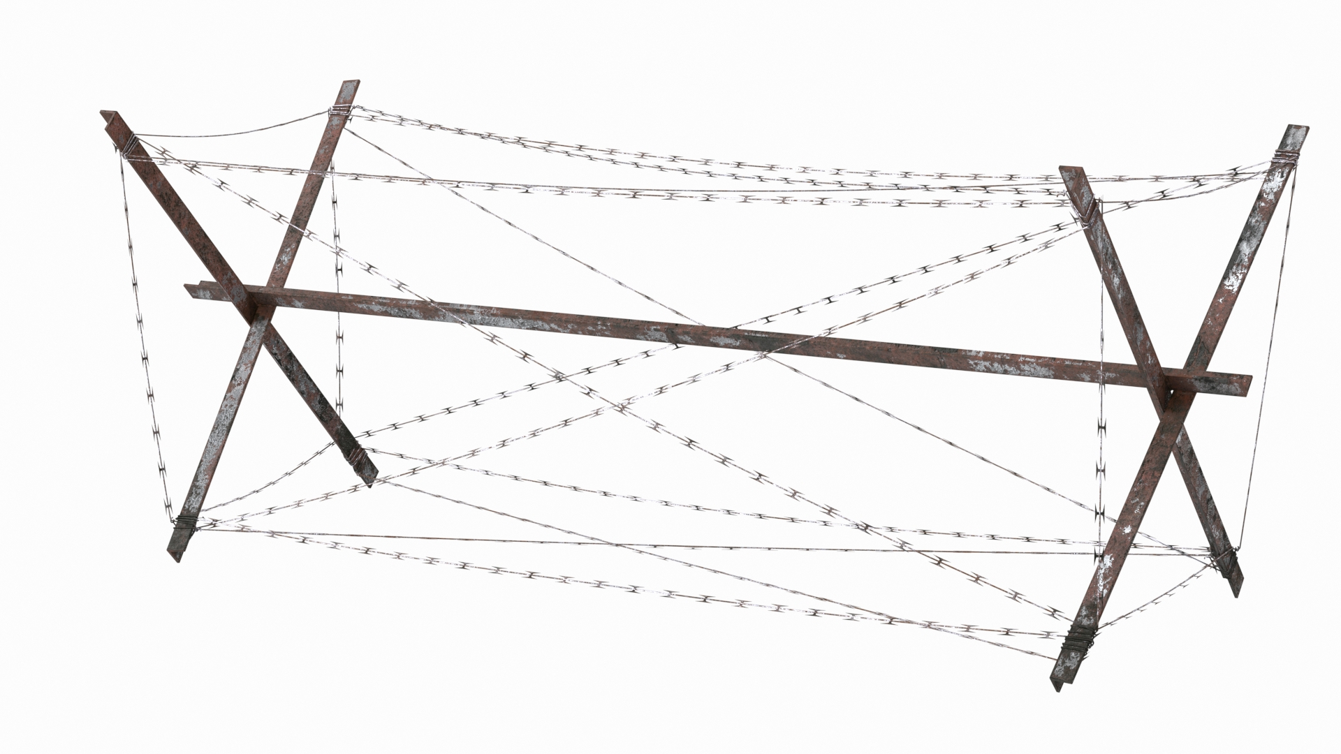3D Rest Razor Wire Obstacle Model - TurboSquid 1713219