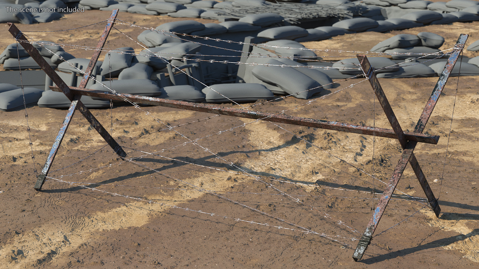Knife Rest Razor Wire Obstacle Old Modelo 3D - TurboSquid 1713219