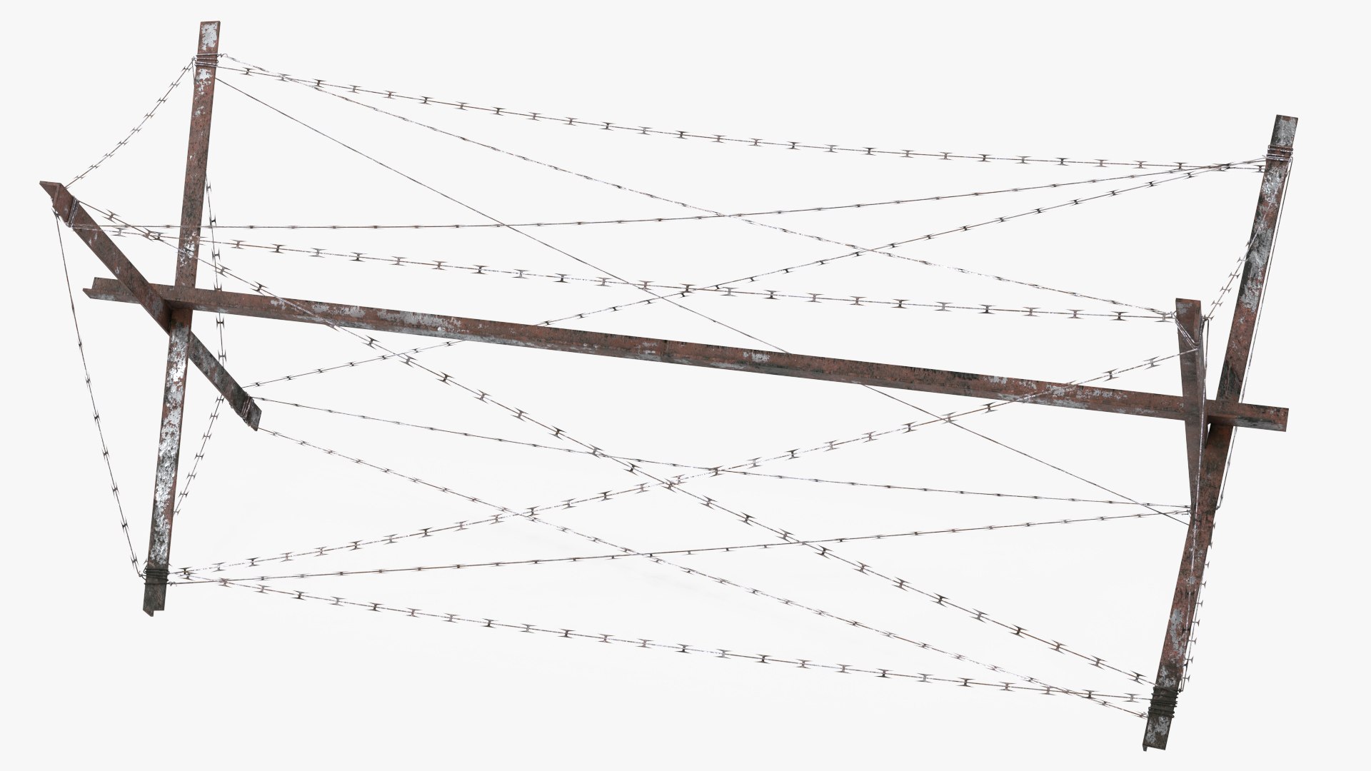 3D Rest Razor Wire Obstacle Model - TurboSquid 1713219