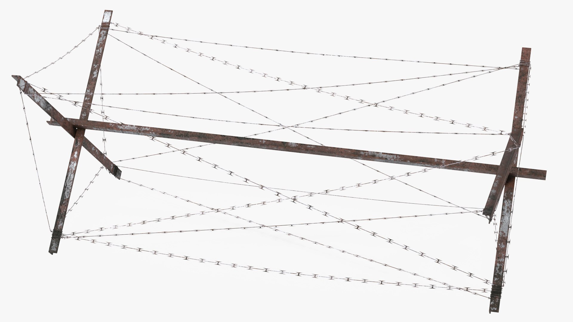 3D Rest Razor Wire Obstacle Model - TurboSquid 1713219