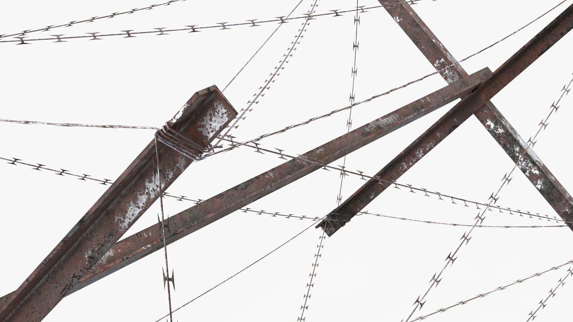 3D Rest Razor Wire Obstacle Model - TurboSquid 1713219