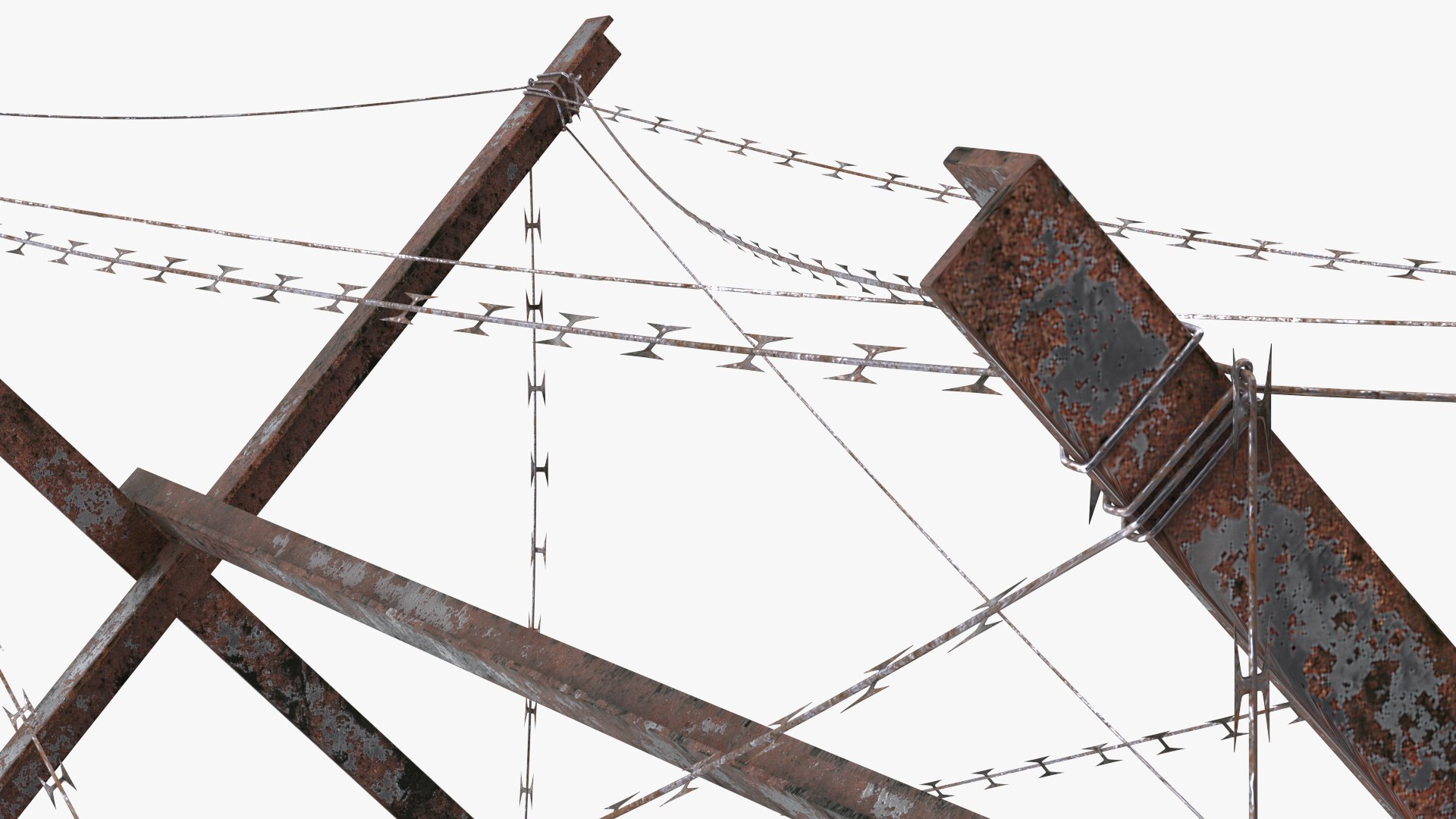 3D Rest Razor Wire Obstacle Model - TurboSquid 1713219