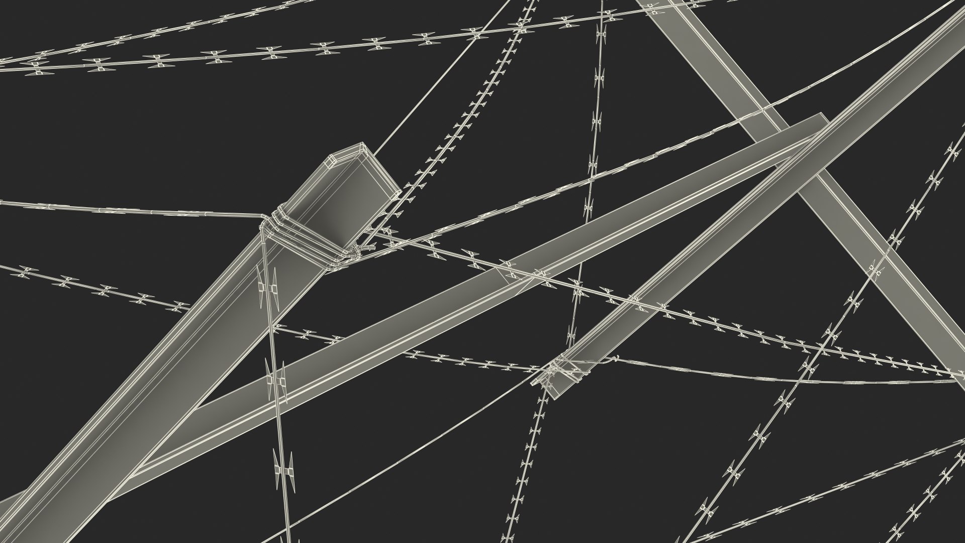 3D rest razor wire obstacle model - TurboSquid 1713219