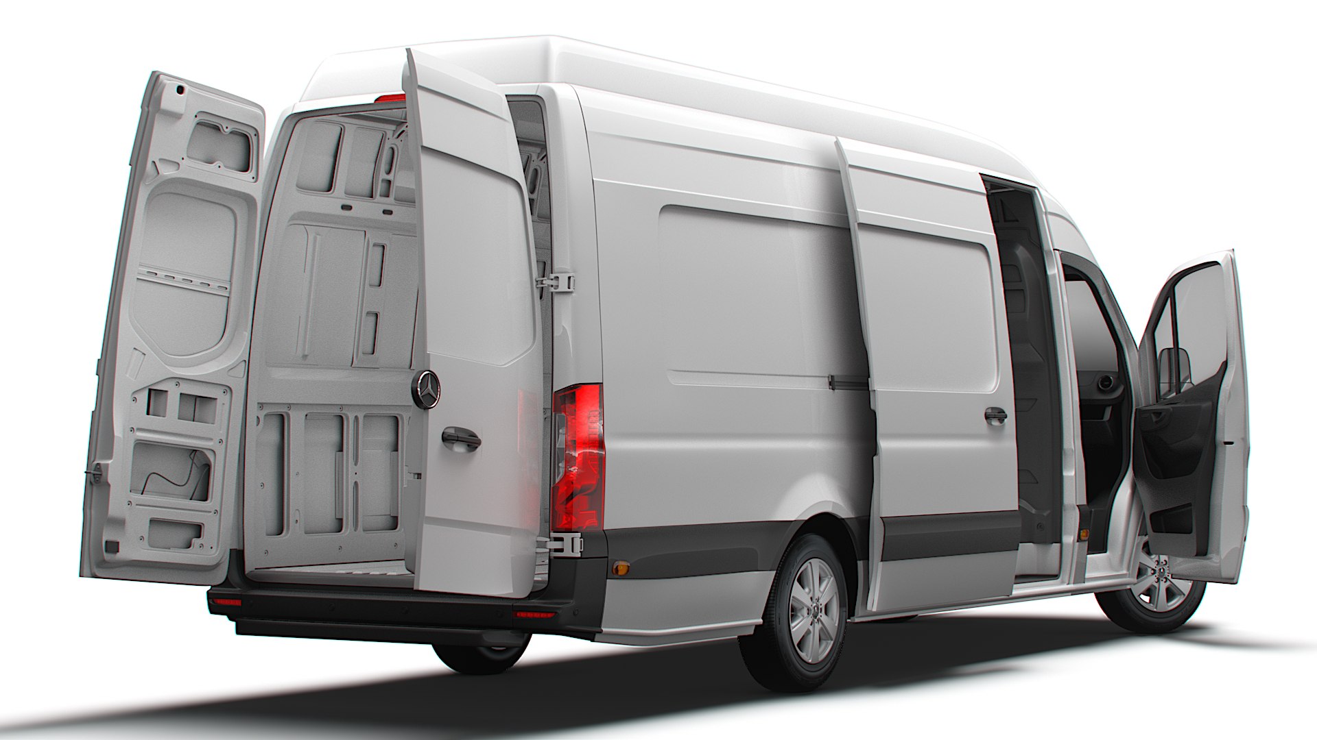 3D Mercedes Benz Sprinter Panel Van L4H3 RWD HQInterior 2024 Model ...