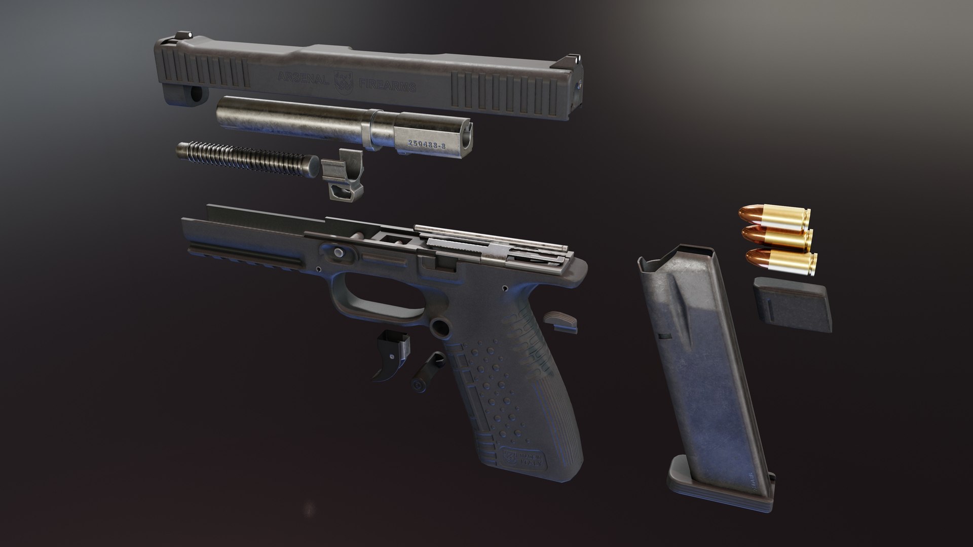 3D Model Strike One Pistol - TurboSquid 2077862