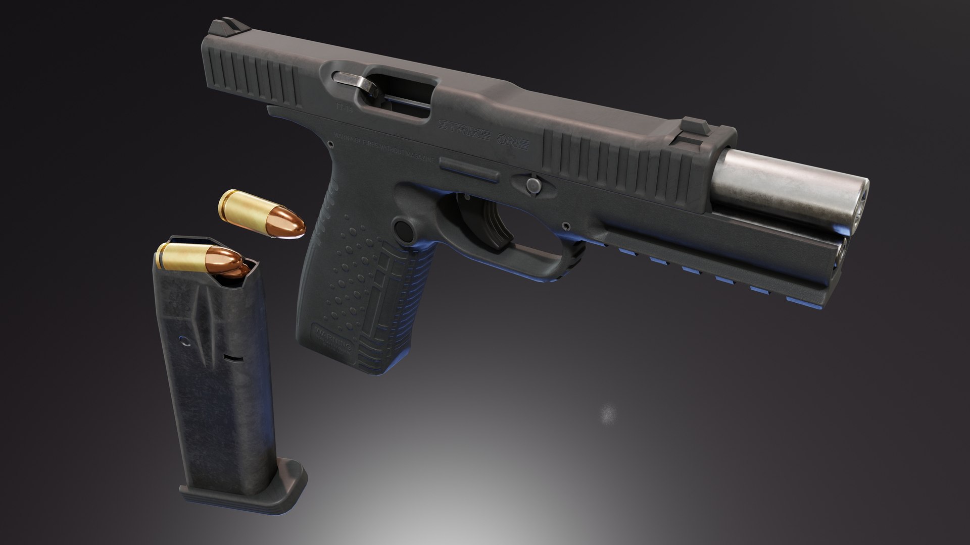 3D Model Strike One Pistol - TurboSquid 2077862