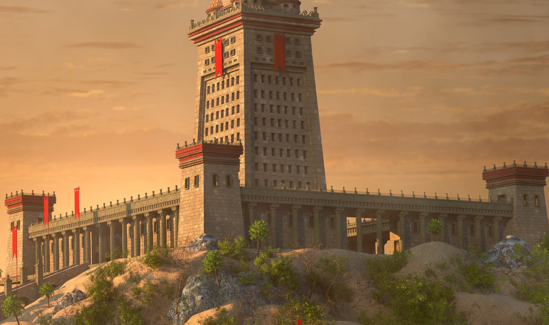 Lighthouse Of Alexandria 3D Model - TurboSquid 1940527