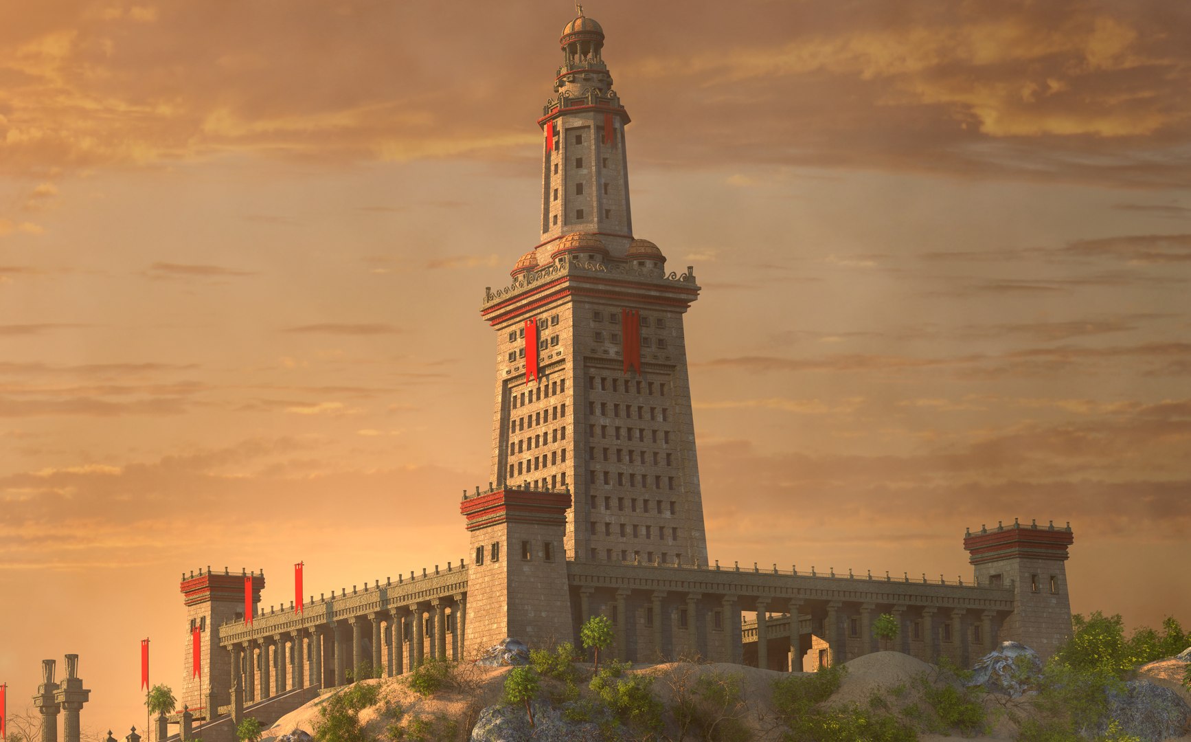 Lighthouse Of Alexandria 3D Model - TurboSquid 1940527