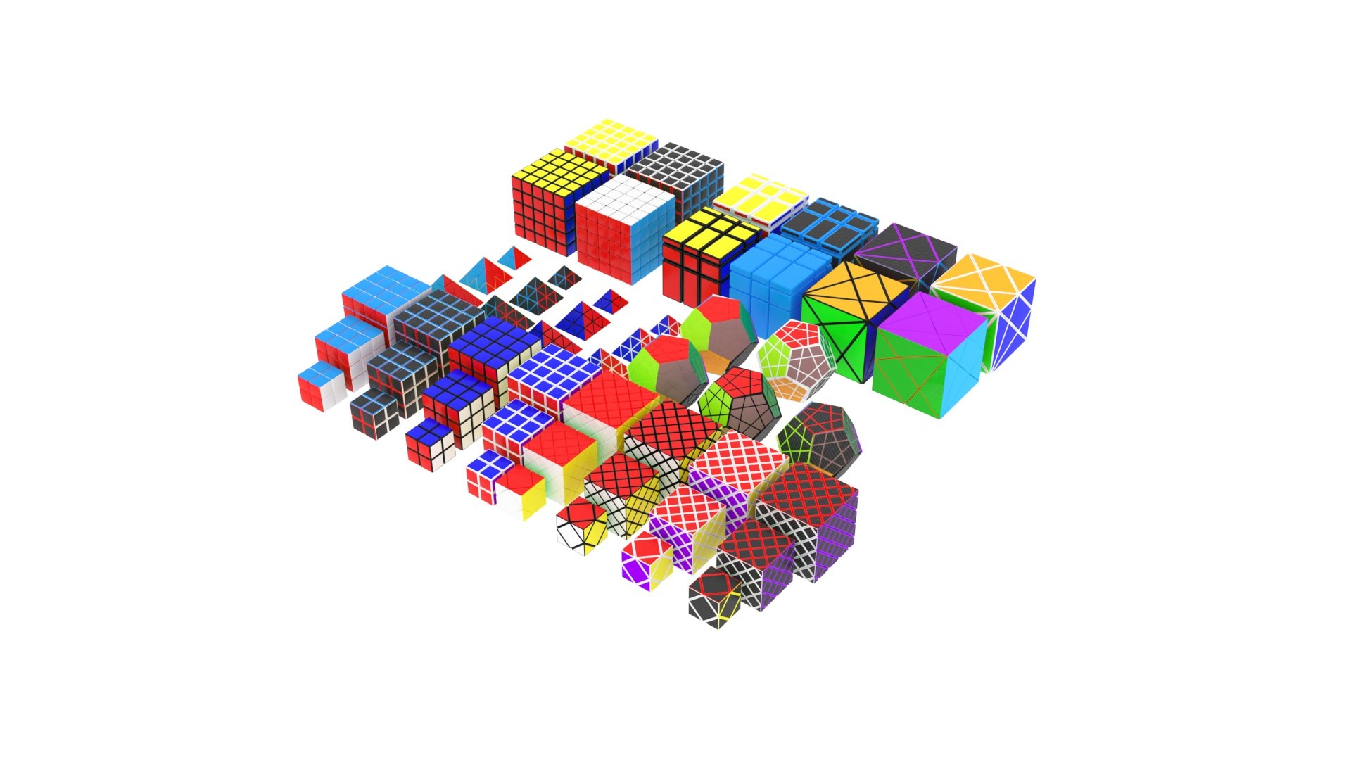 3D Rubiks Cube Set - TurboSquid 1825574