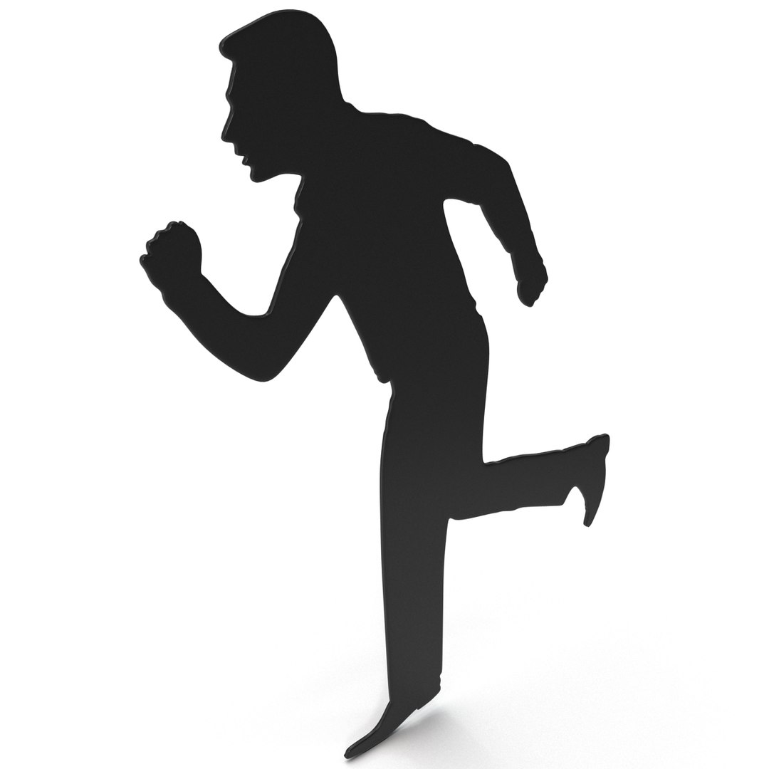 Running Man Silhouette 3d Max