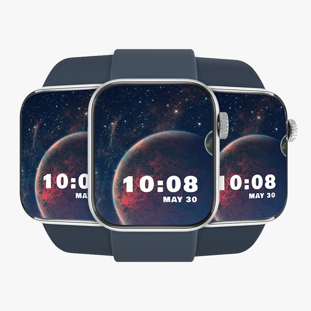 Brand A Smart Watch Silver Color 3D Model - TurboSquid 2159700