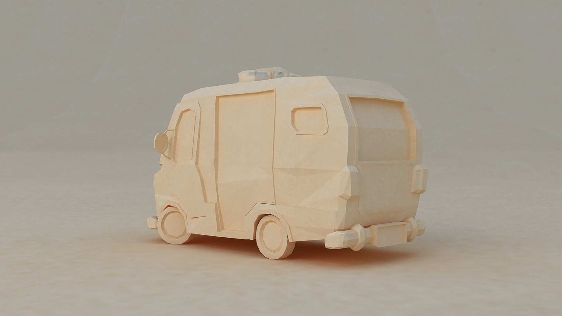 3D model Origami cars cartoon police cars toy ambulances - TurboSquid ...