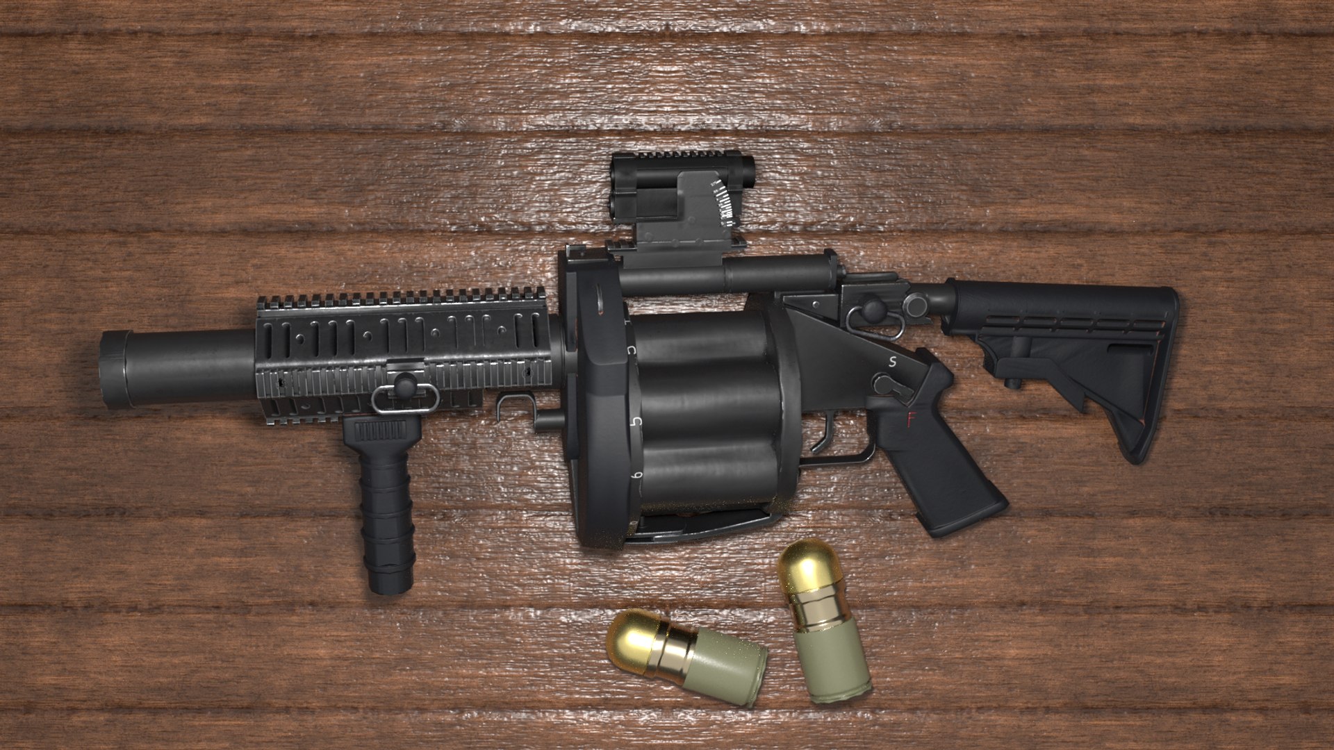 3D M32 Grenade Launcher Model - TurboSquid 1377483