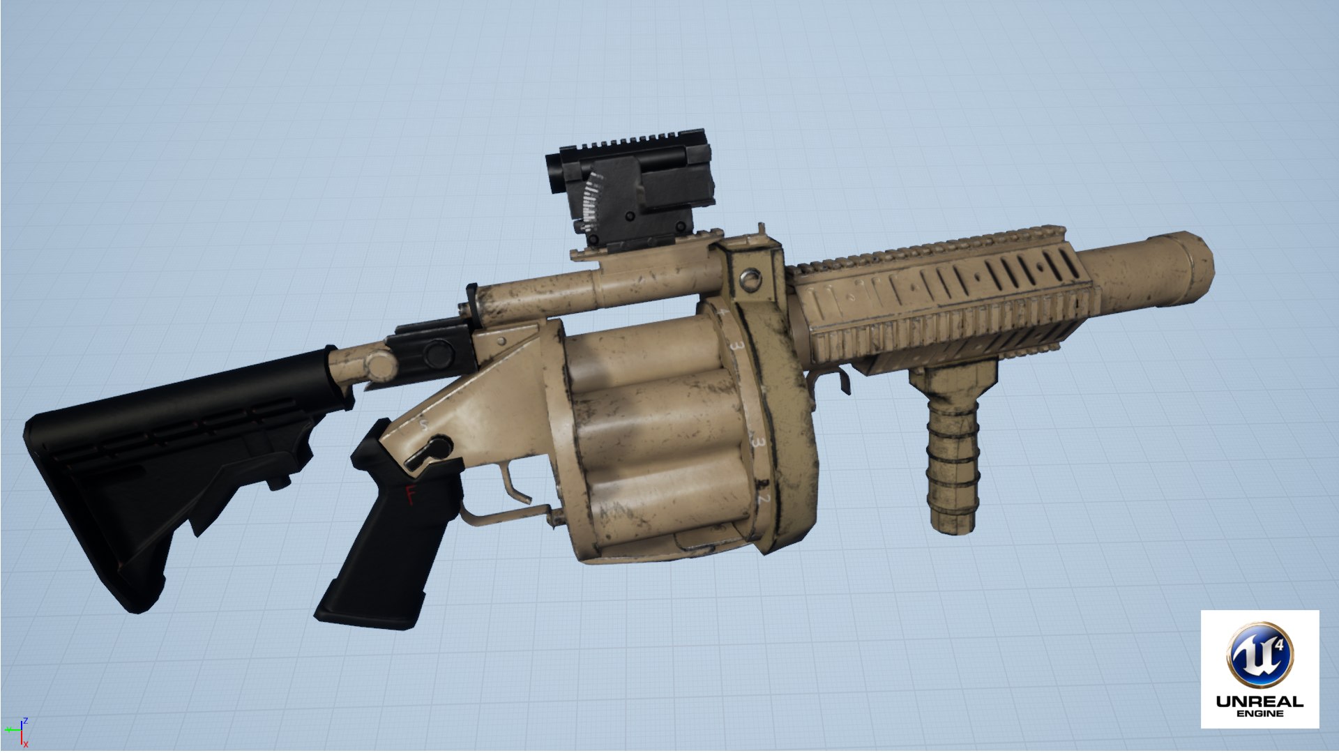 3D M32 Grenade Launcher Model - TurboSquid 1377483