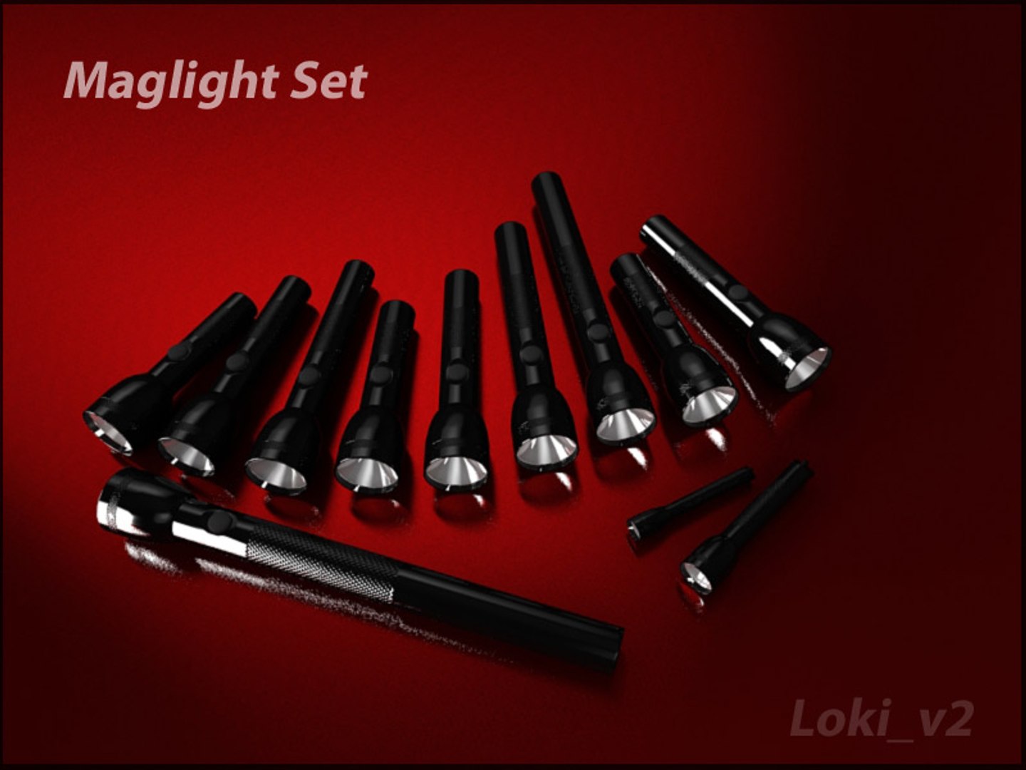 Mag-light Light Set 3d Max