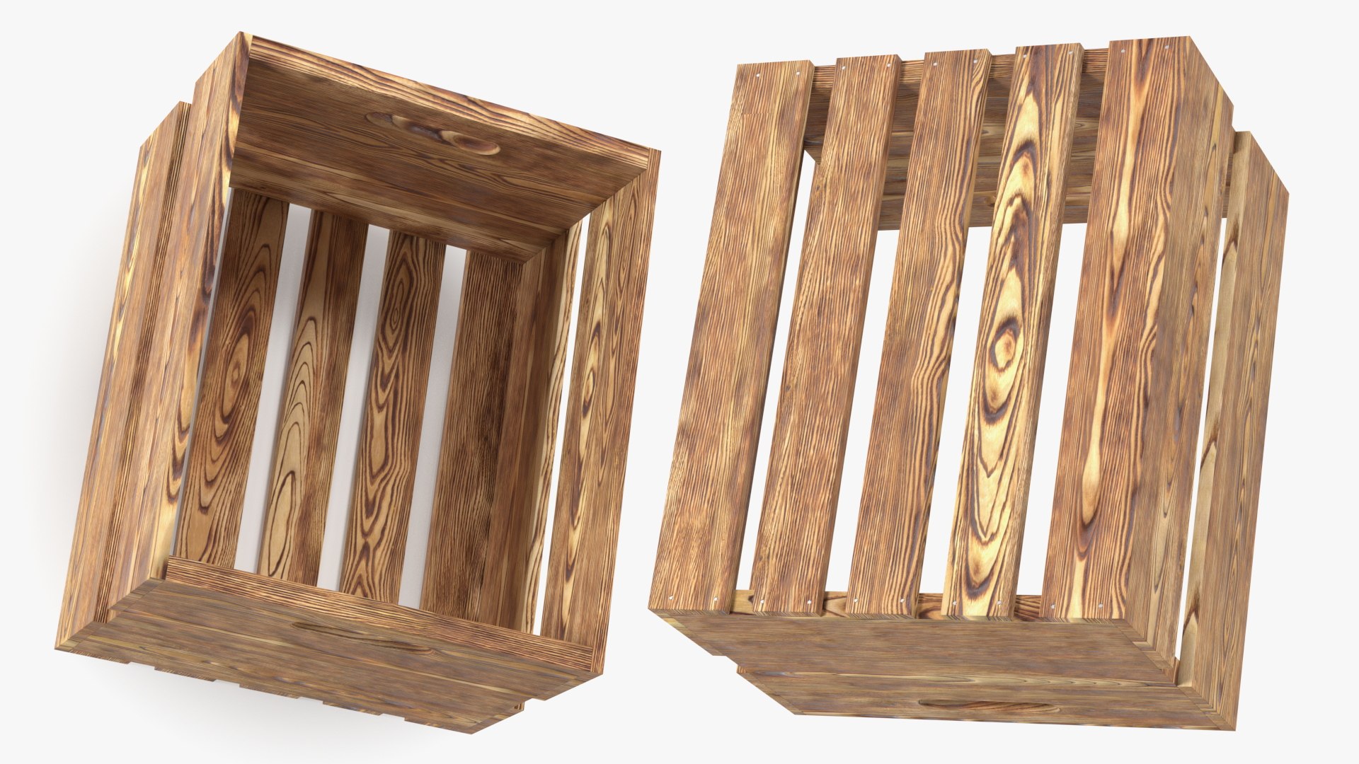 Scorched Wooden Large High Fruit Box Model - TurboSquid 1991741