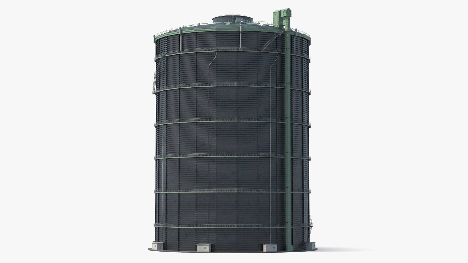 Cylindrical Gas Storage Tower 3D Model - TurboSquid 2445030