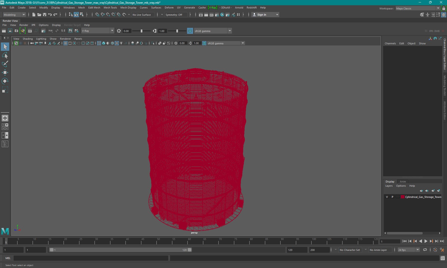 Cylindrical Gas Storage Tower 3D Model - TurboSquid 2445030