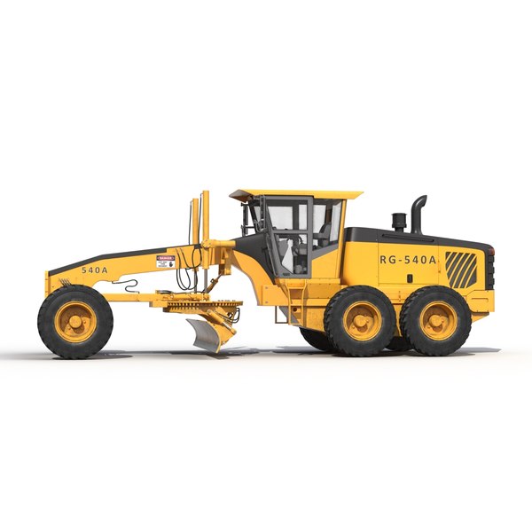 3d model road grader rigged