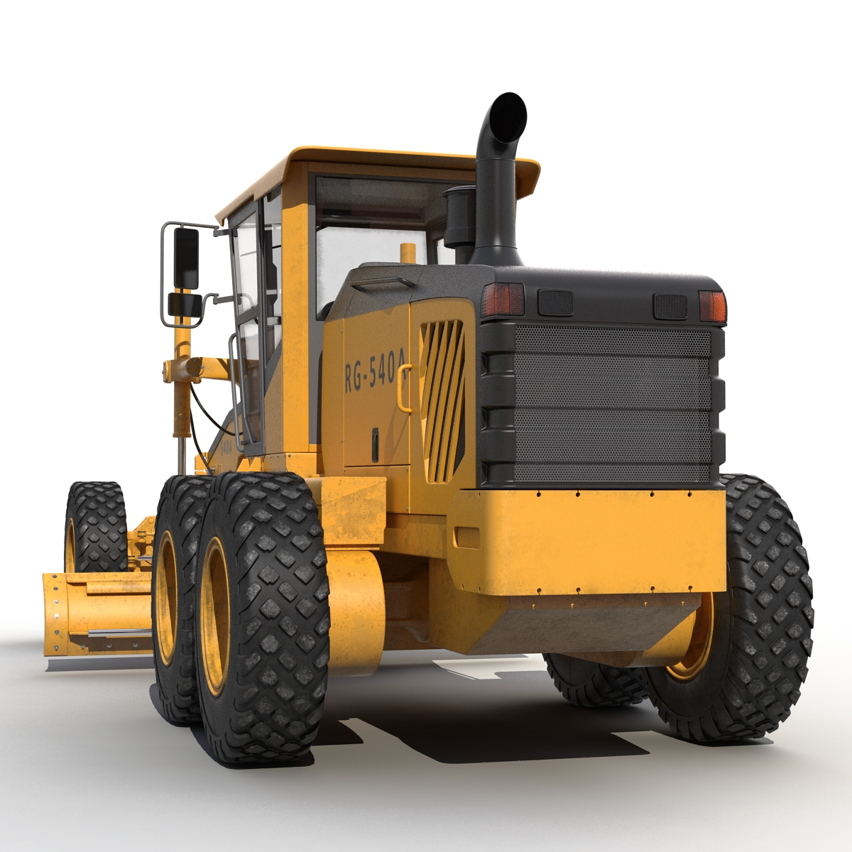 3d model road grader rigged
