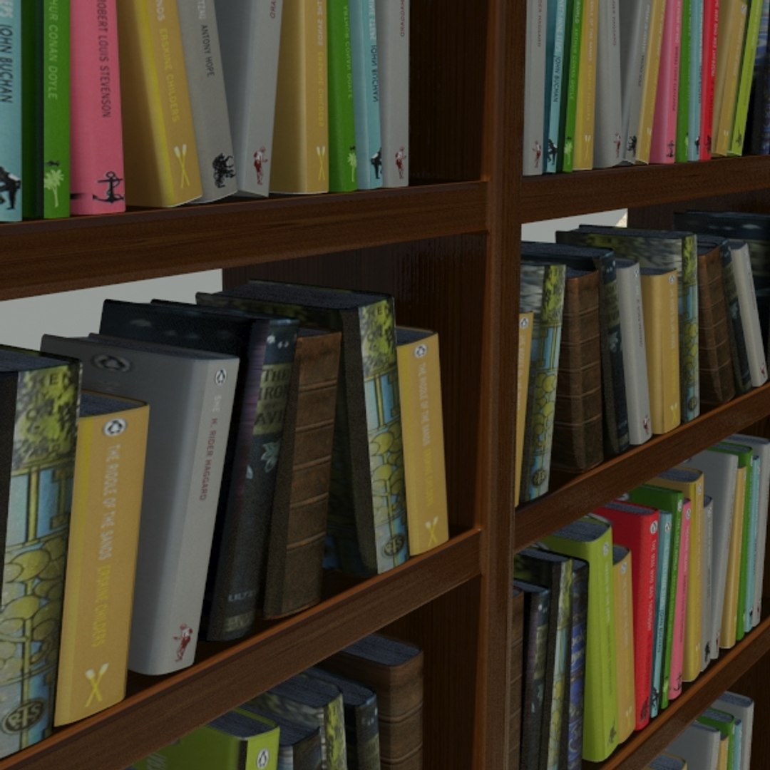 3d Standard Book Shelf Model
