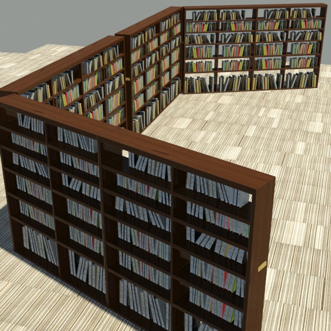 3d Standard Book Shelf Model