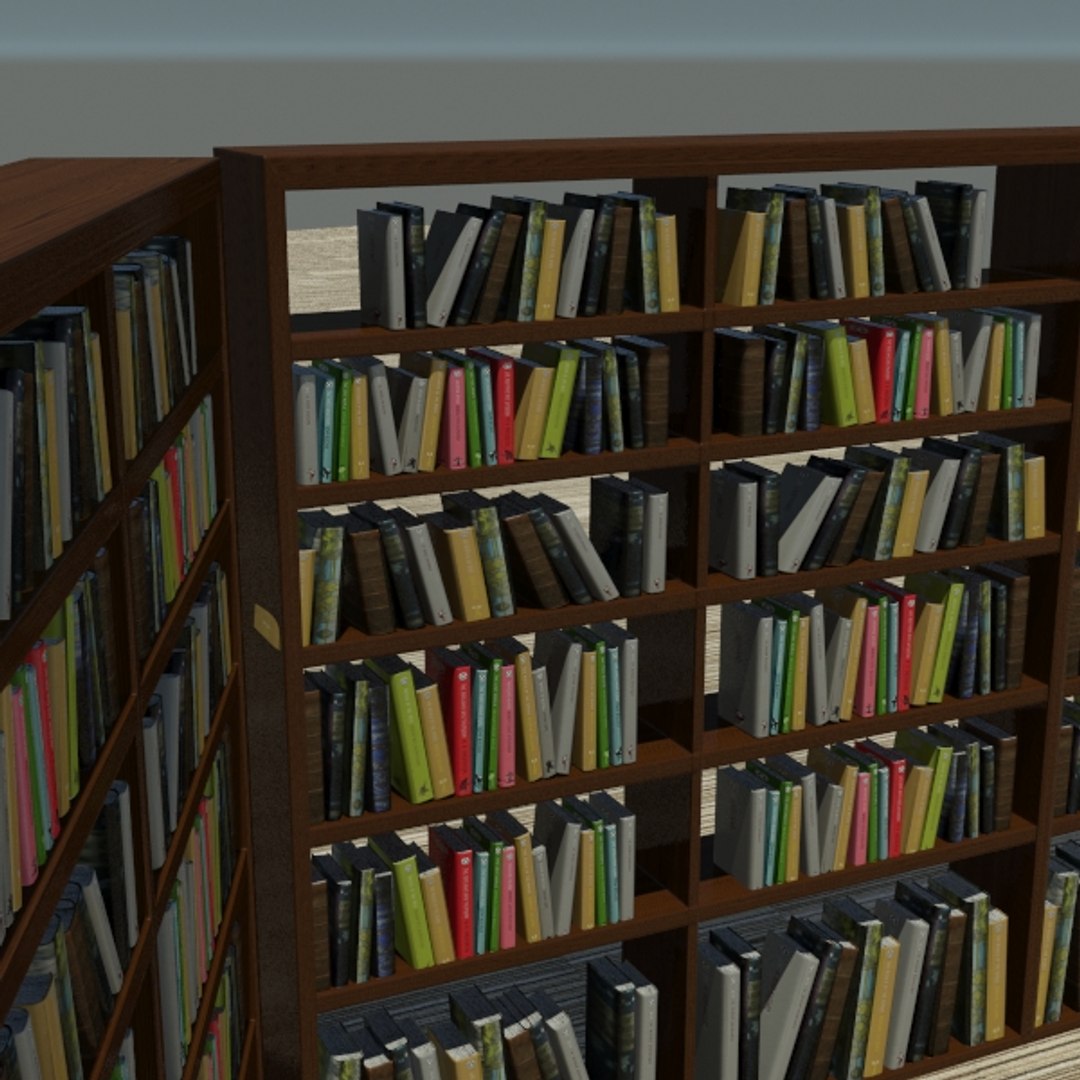 3d Standard Book Shelf Model