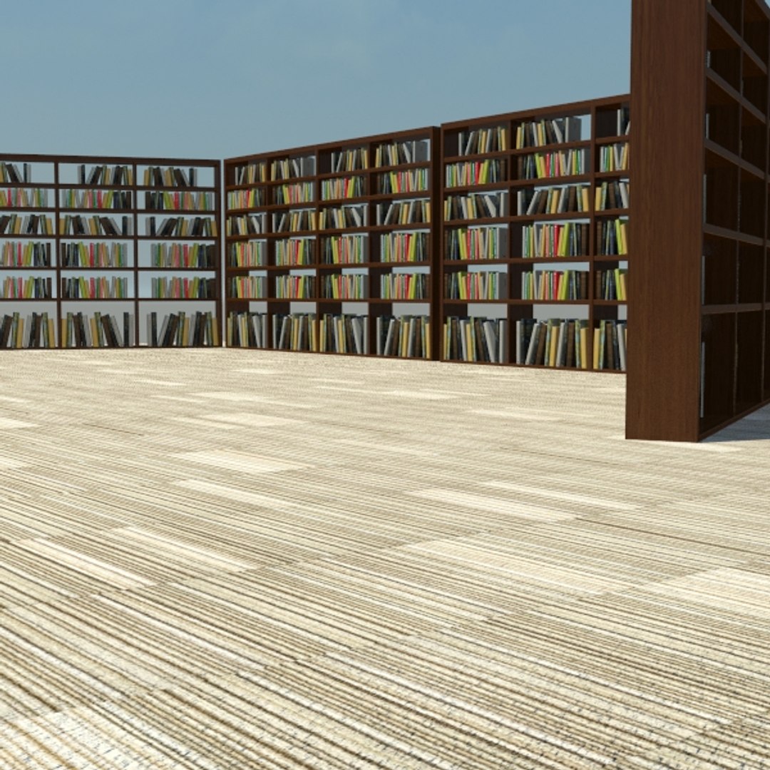3d Standard Book Shelf Model