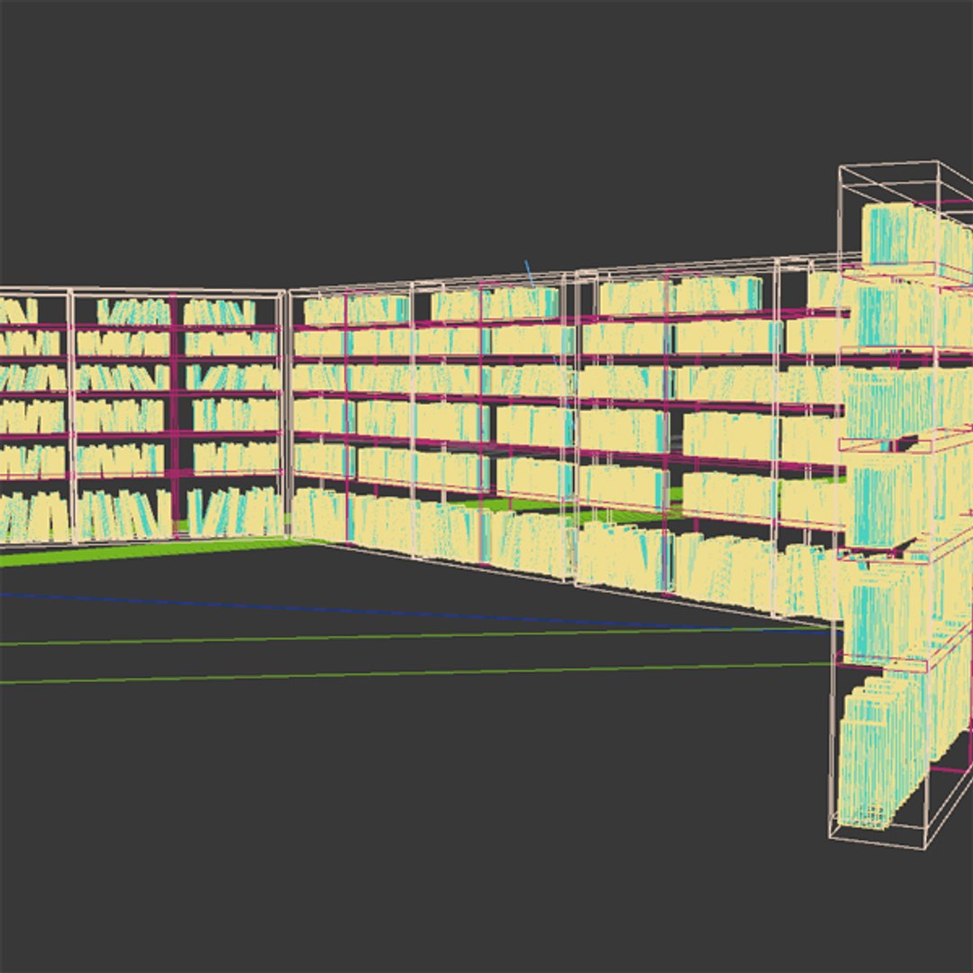 3d Standard Book Shelf Model