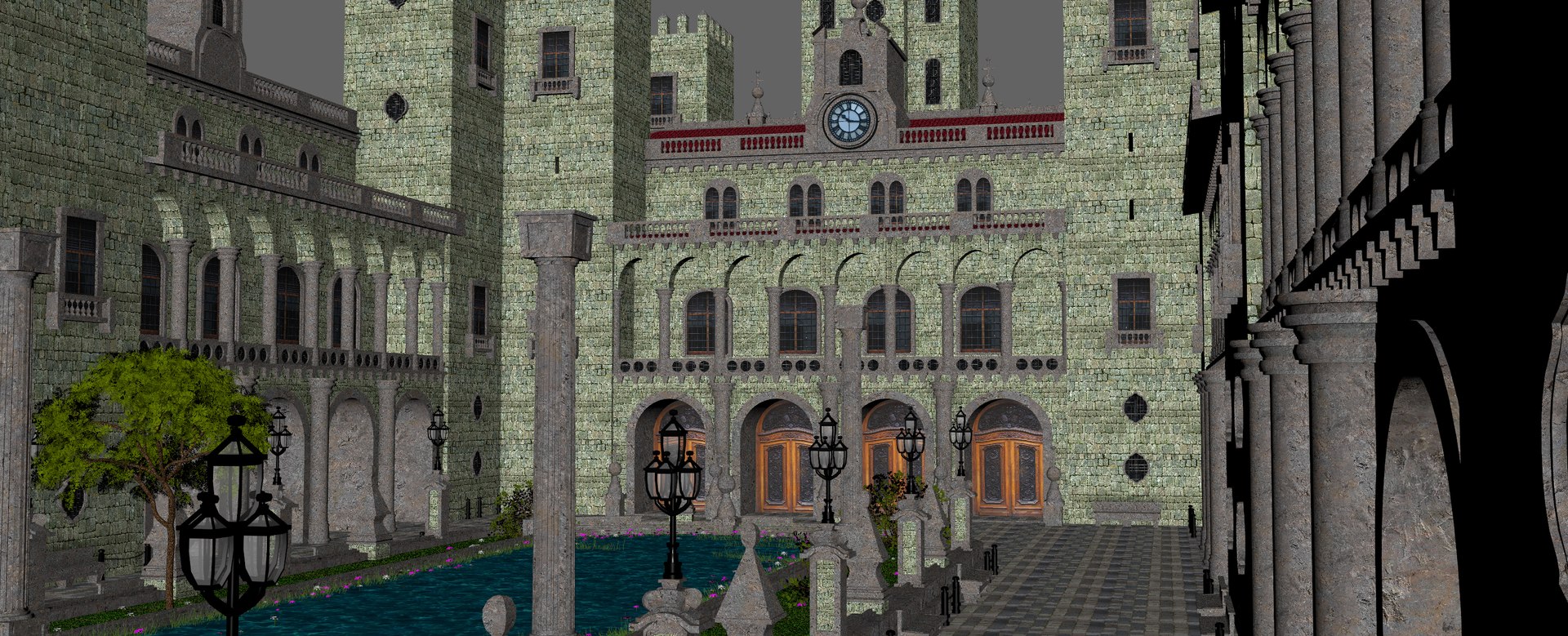 3D Fantasy Castle Pool Model - TurboSquid 1384792