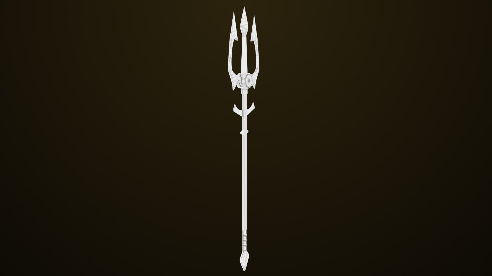 3D Model Medieval Trident 02 All PBR Unity UE Textures Included ...