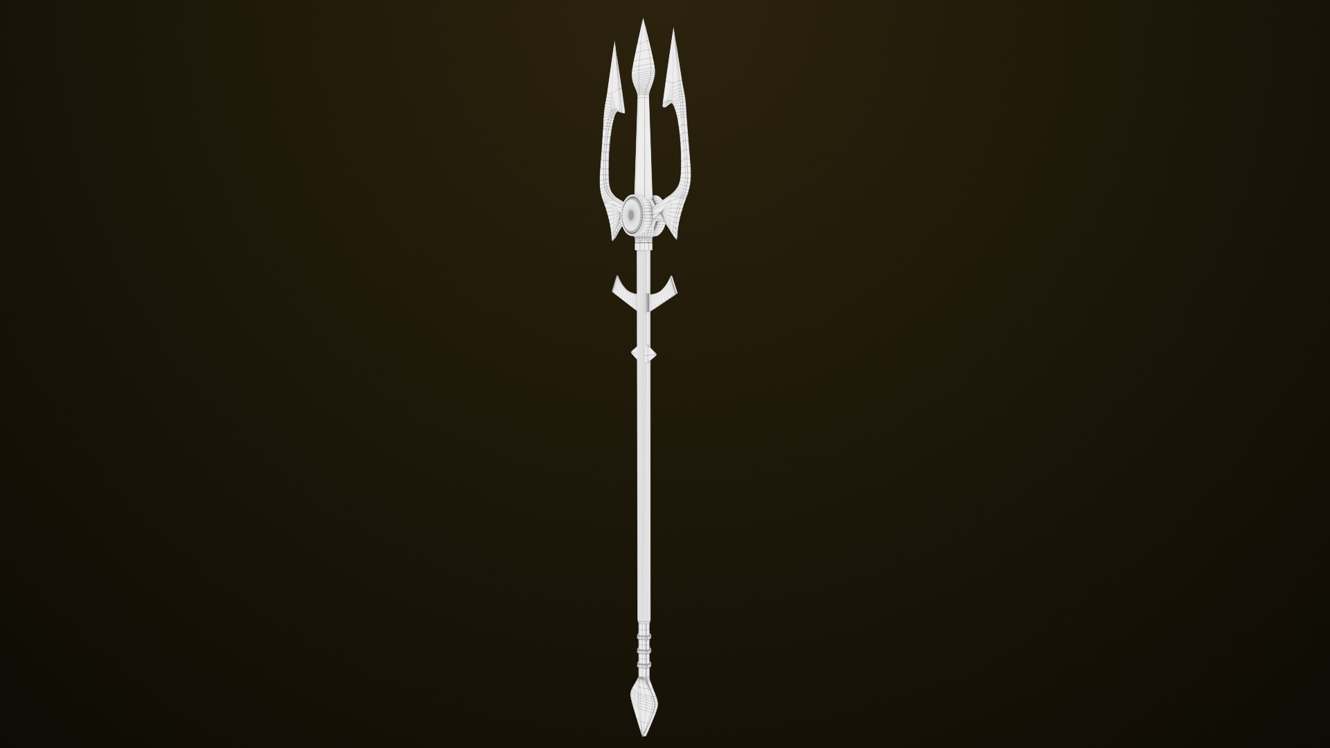 3D Model Medieval Trident 02 All PBR Unity UE Textures Included ...