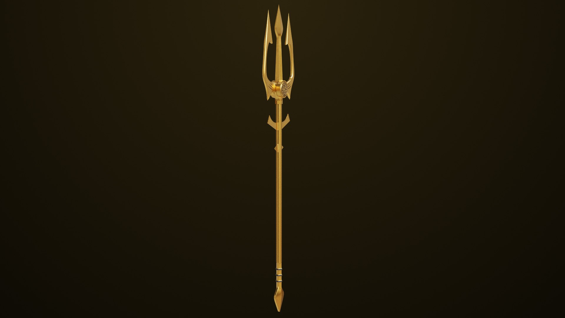 3D Model Medieval Trident 02 All PBR Unity UE Textures Included ...