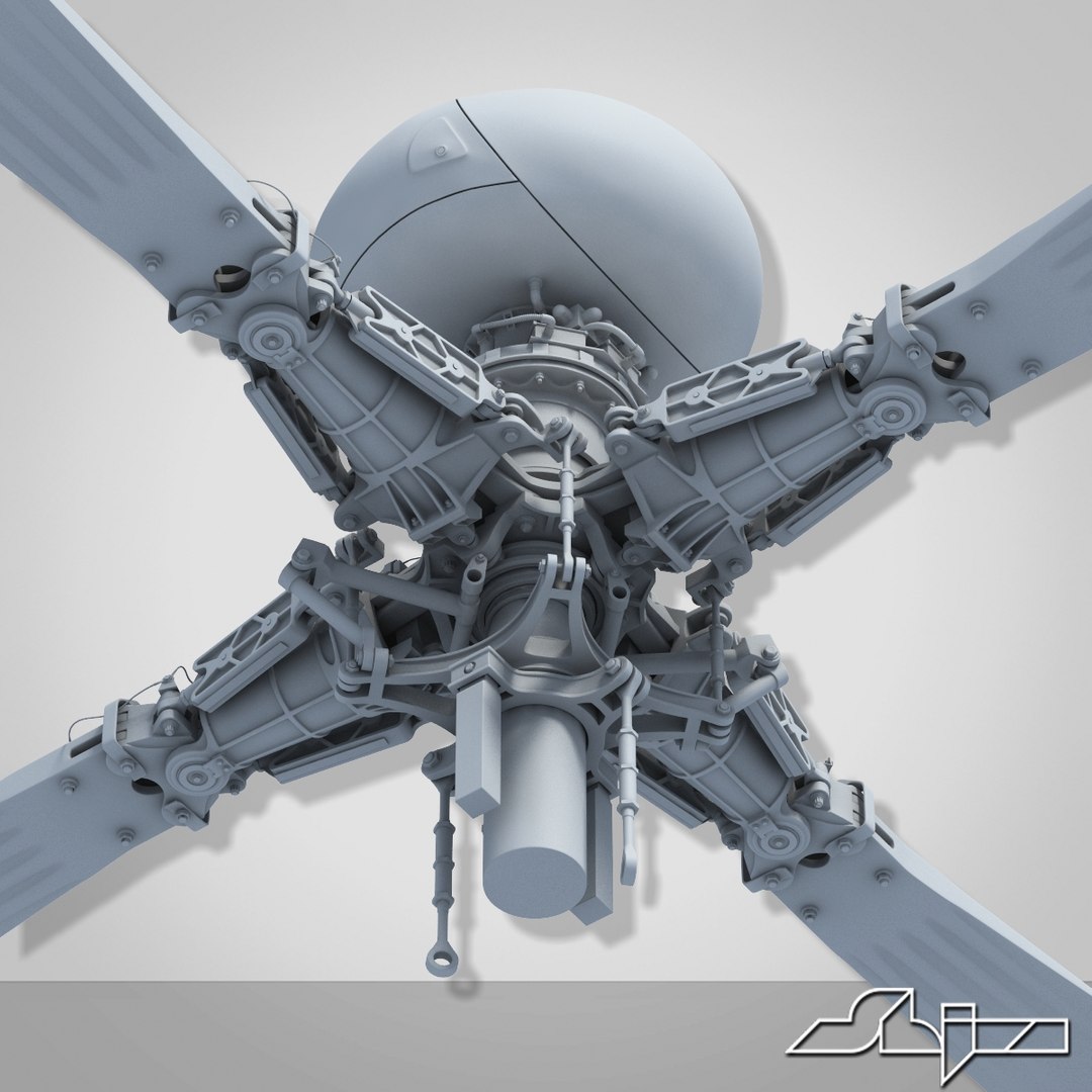 3d Model Apache Helicopter Propeller