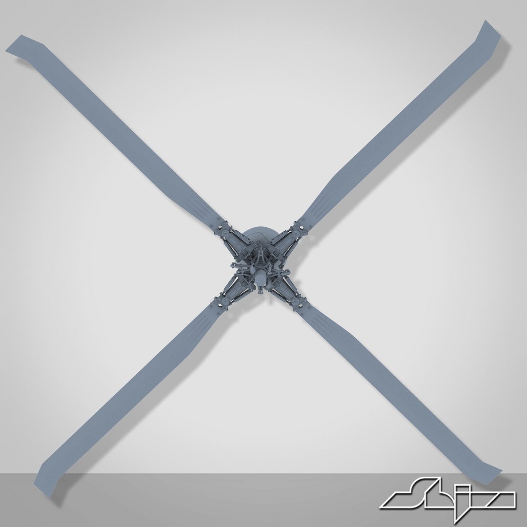 3d Model Apache Helicopter Propeller