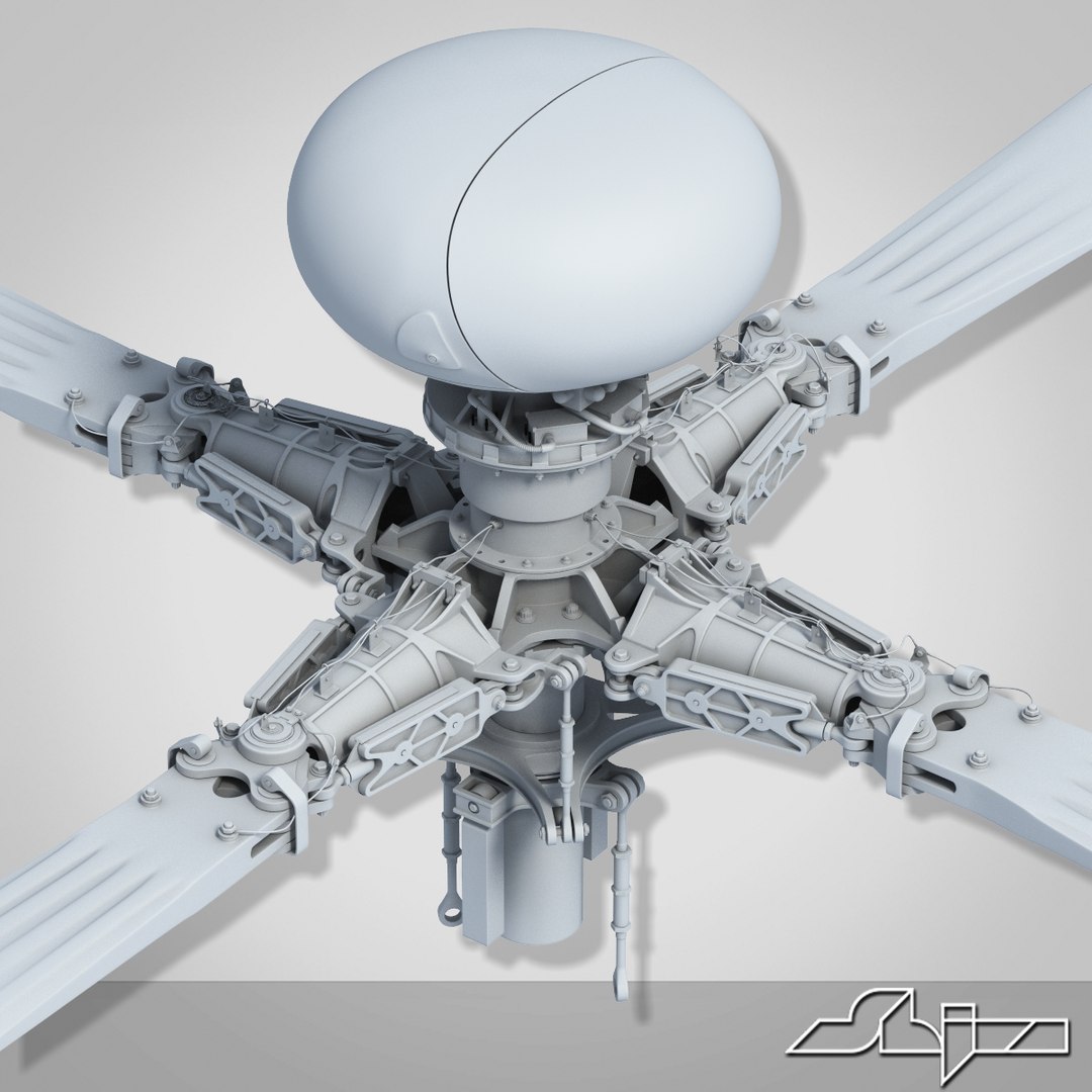 3d Model Apache Helicopter Propeller
