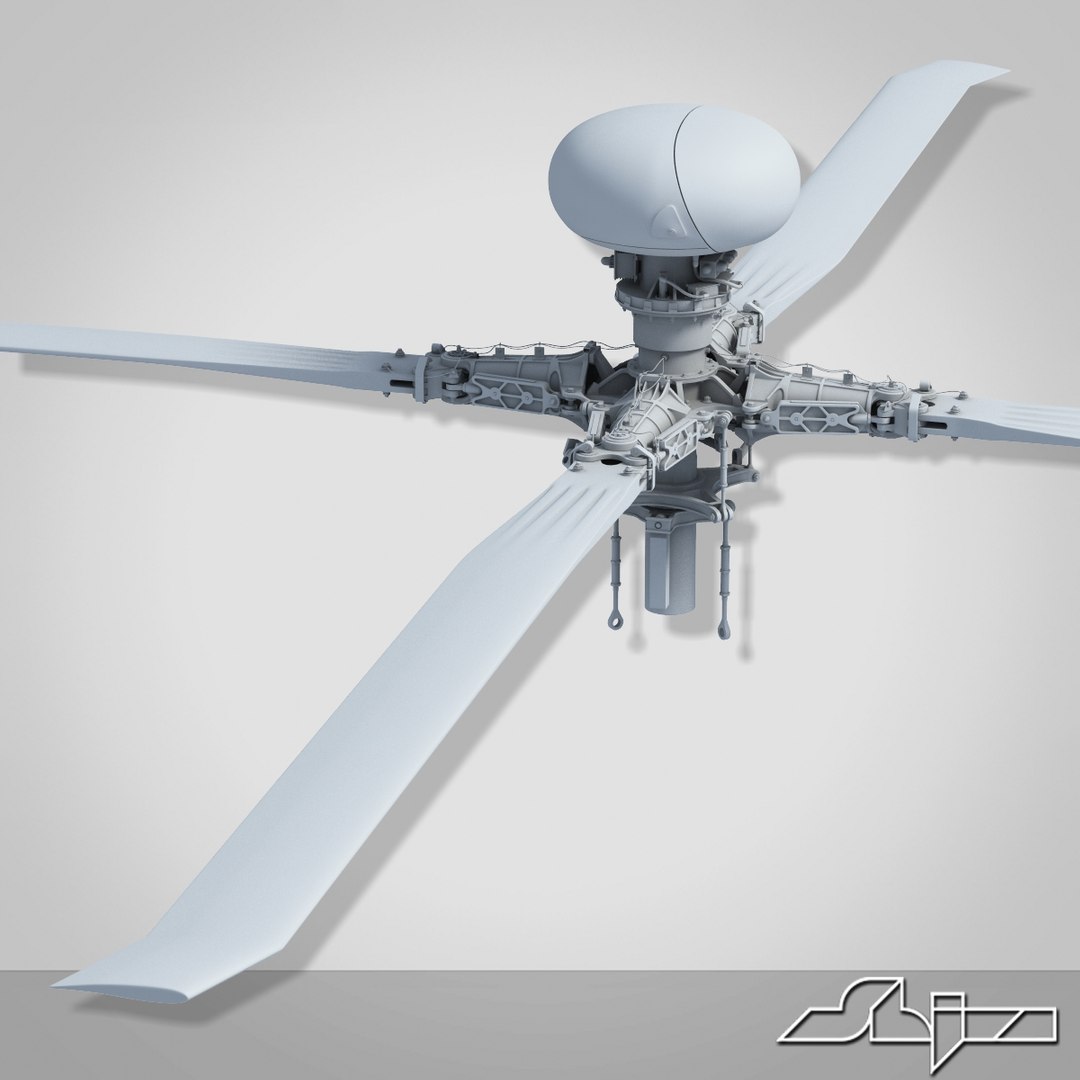 3d Model Apache Helicopter Propeller