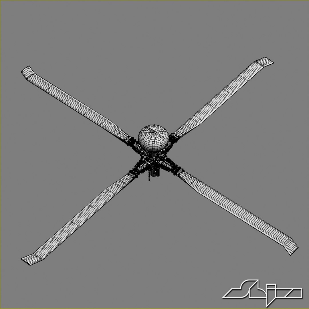 3d Model Apache Helicopter Propeller