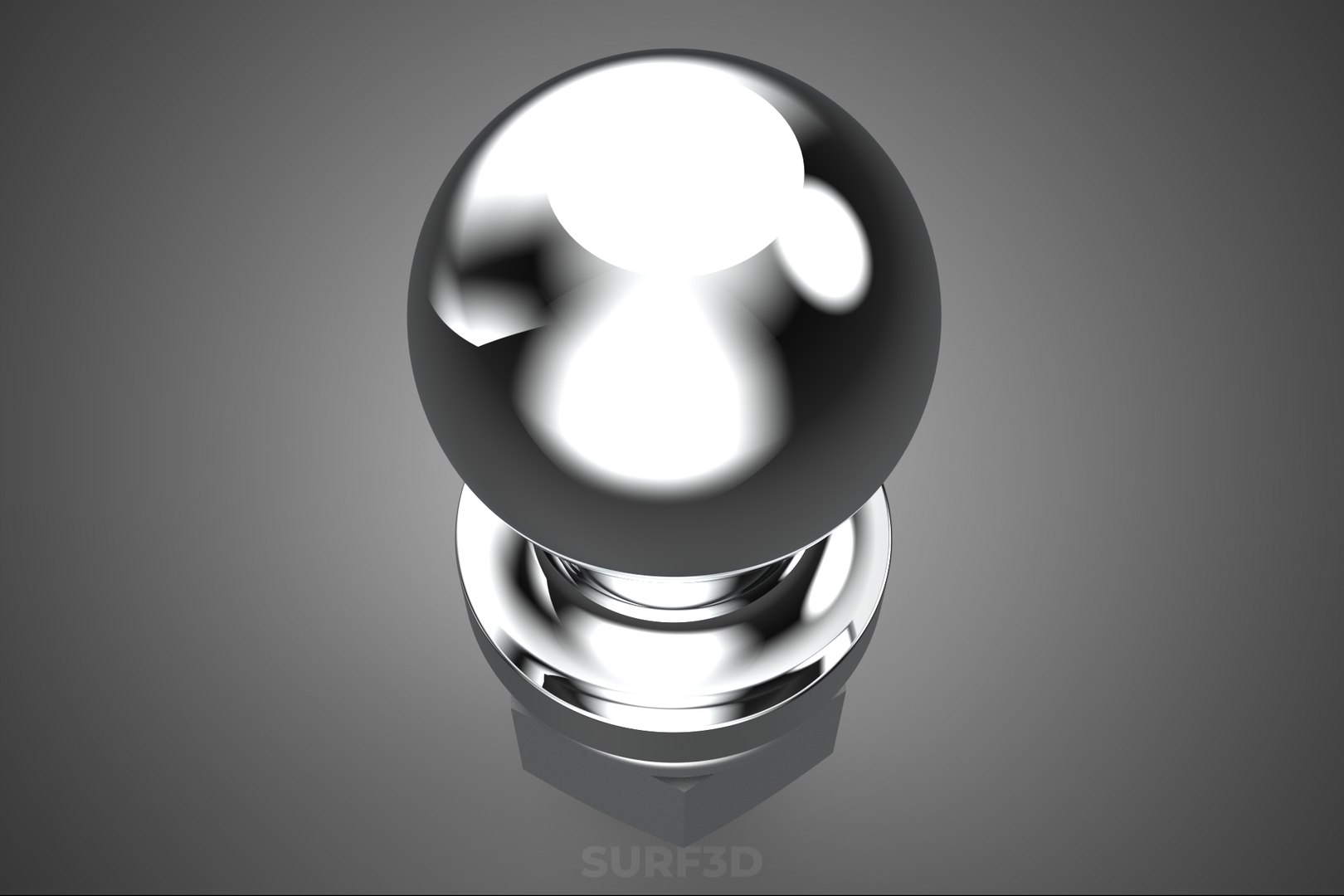 STANDARD HITCH BALL JOINT TOW TOWING MOUNT TRAILER CART TROLLEY 3D ...