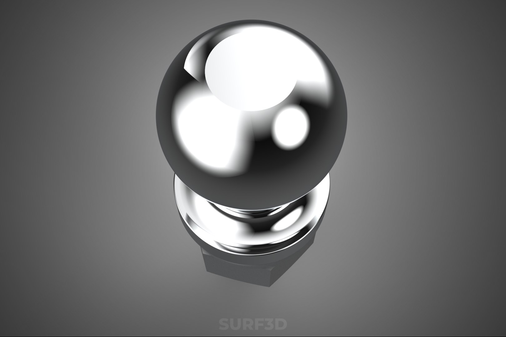 STANDARD HITCH BALL JOINT TOW TOWING MOUNT TRAILER CART TROLLEY 3D ...