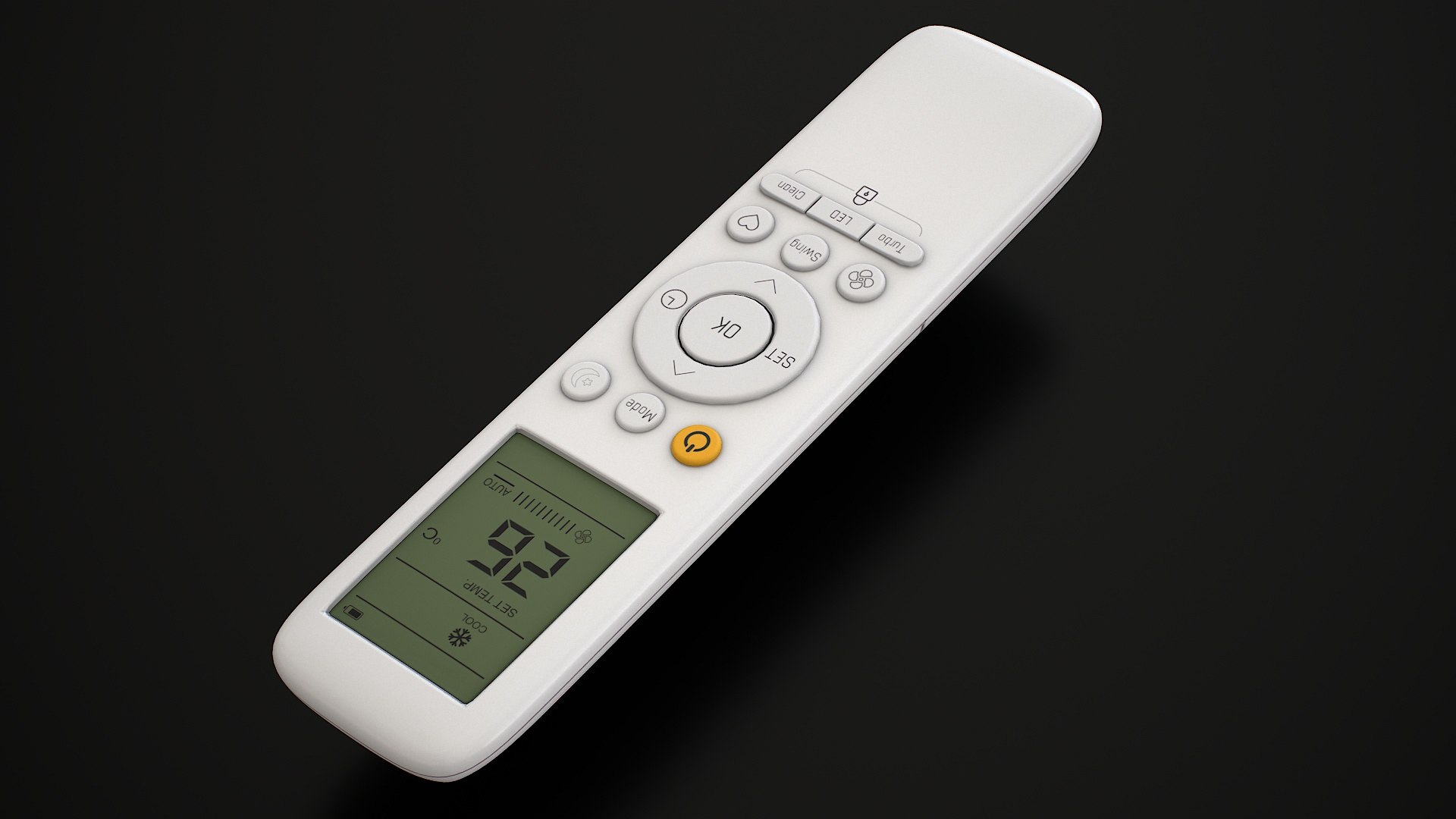 Air Conditioner Remote Control - AC Remote Low-poly 3D model 3D model ...
