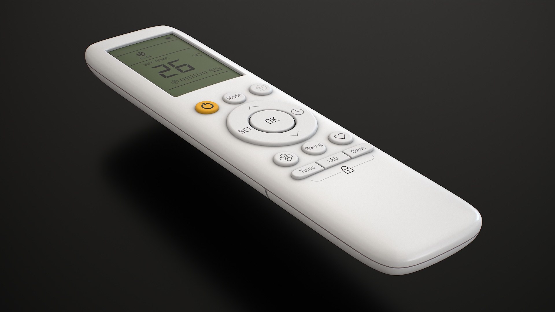 Air Conditioner Remote Control - AC Remote Low-poly 3D Model 3D Model ...