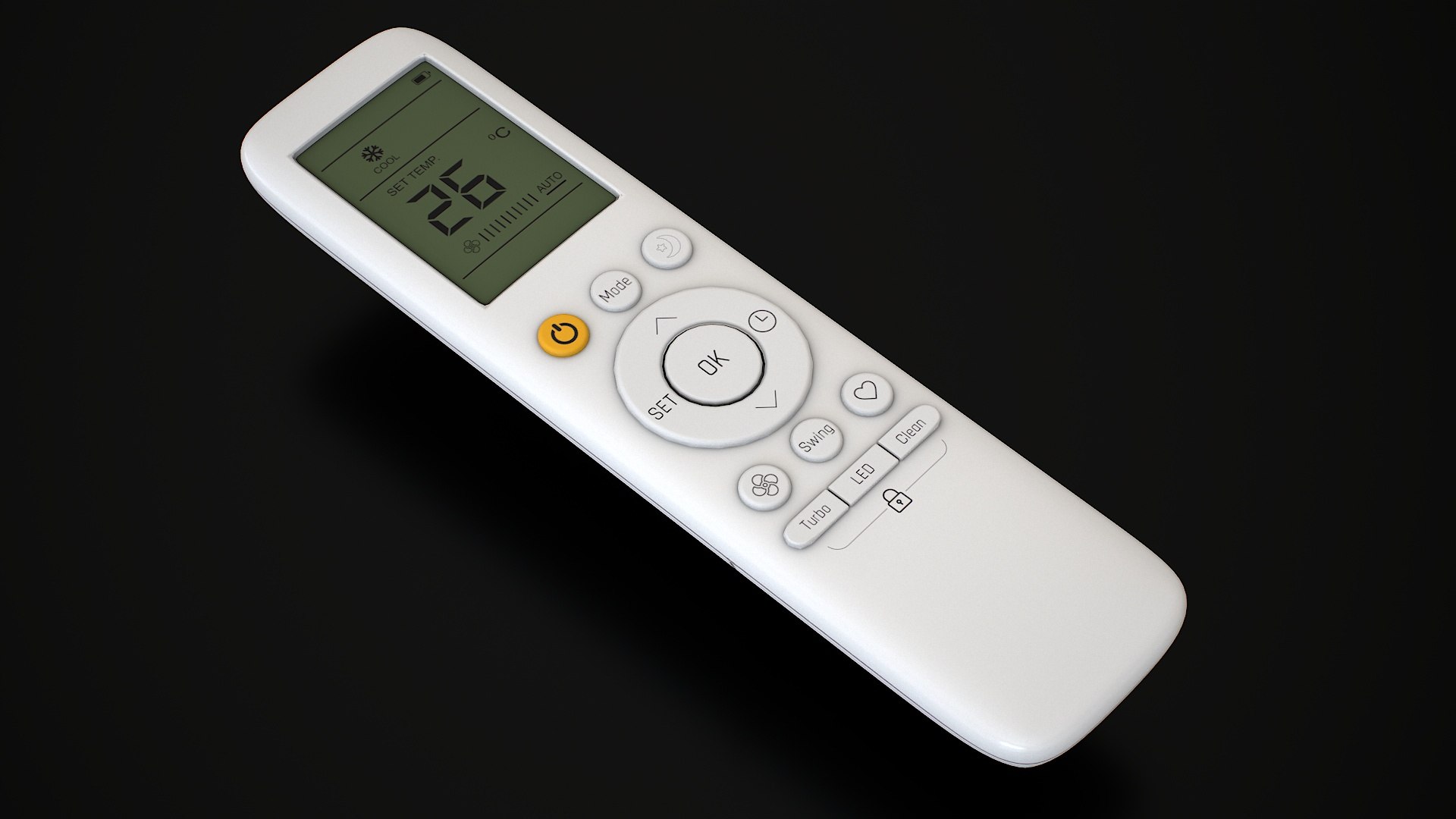 Air Conditioner Remote Control - AC Remote Low-poly 3D Model 3D Model ...