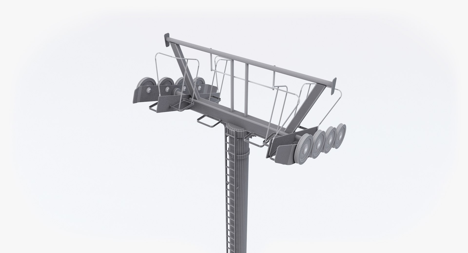 3D Model Cable Car Tower - TurboSquid 1506723