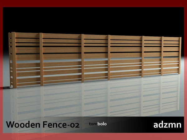 3d dwg wooden fence wood