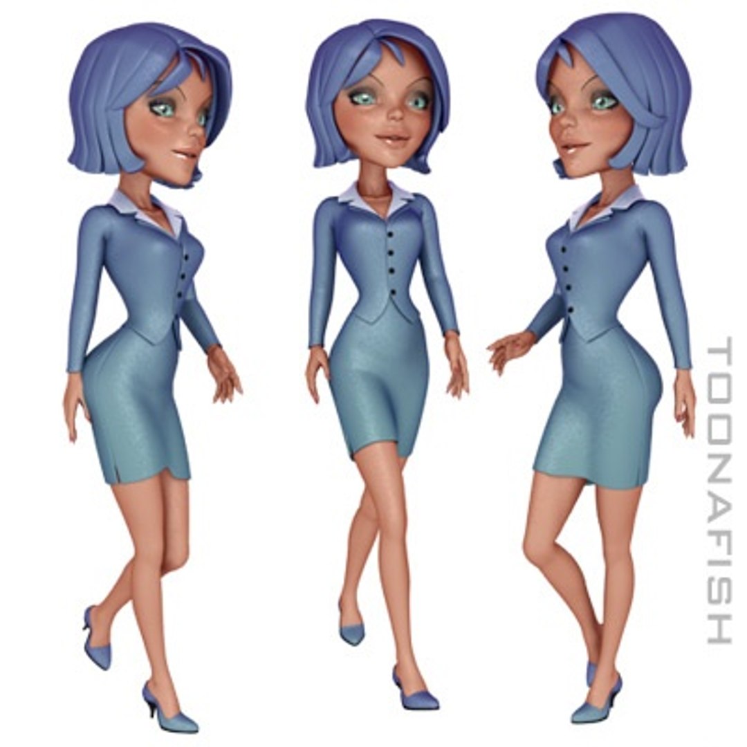 lwo betty blue cartoon female