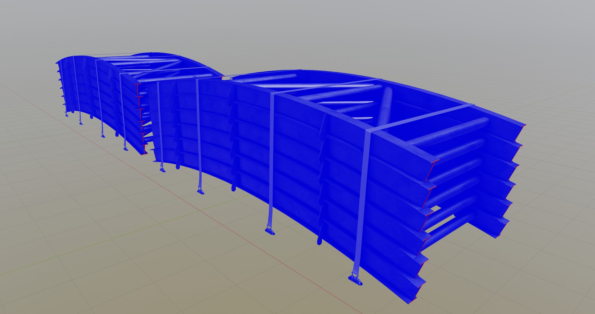 3D Model CARGO MODELS FOR TRUCK TRAILER-Bridge Modul Type-1 ...