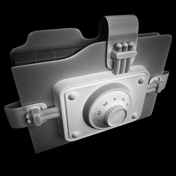 3d model folder combination lock