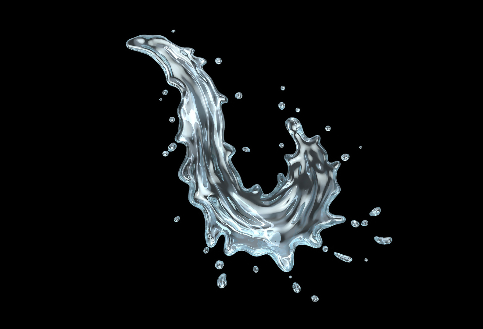 Water Curve Splash 3D Model - TurboSquid 2130359