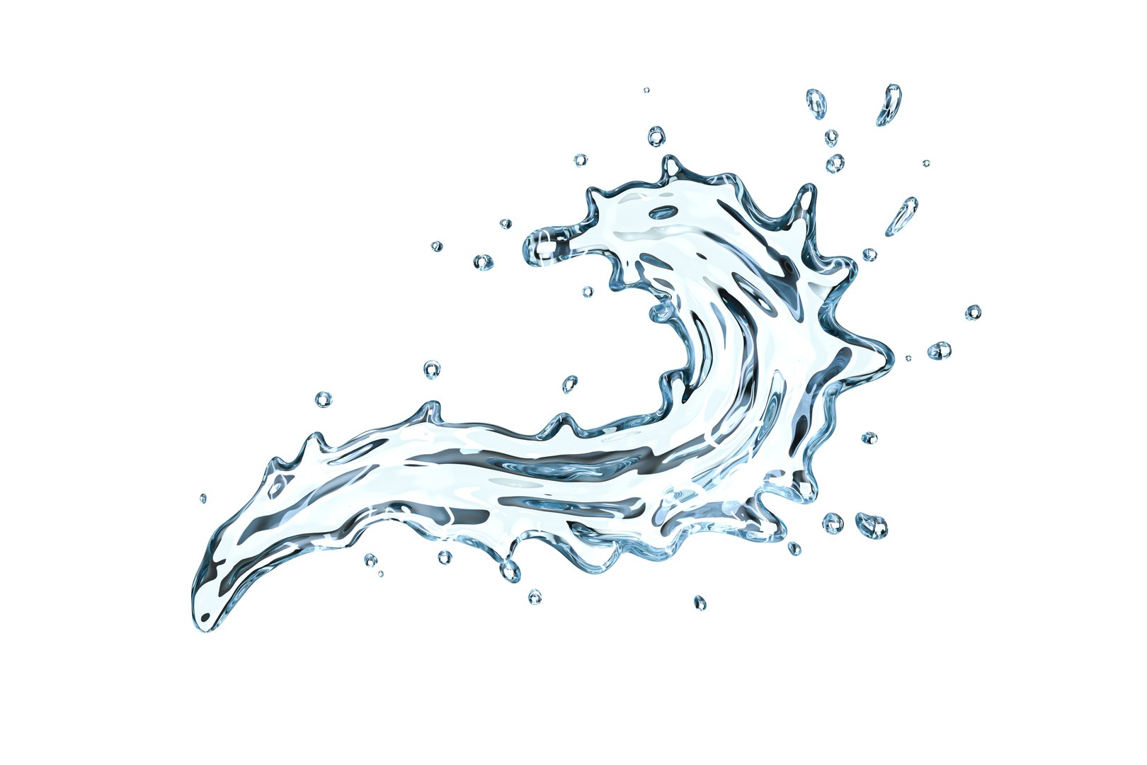 Water Curve Splash 3D Model - TurboSquid 2130359